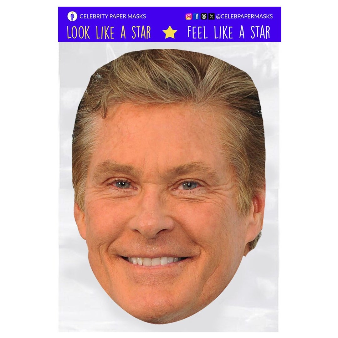 David Hasselhoff - the Hoff Celebrity Face Mask - Etsy