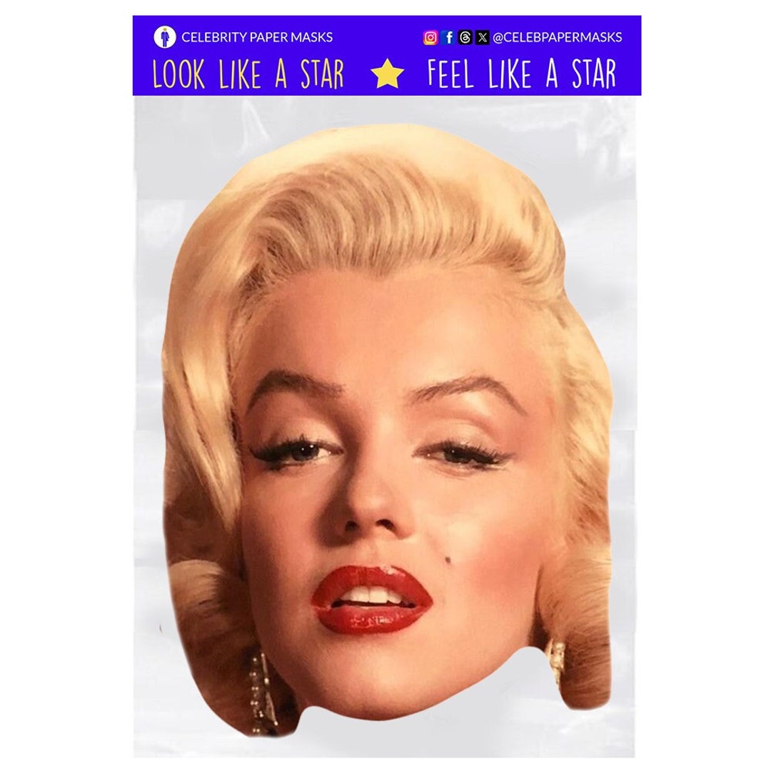 Marilyn Monroe - the Blonde Bombshell Celebrity Face Mask - Etsy
