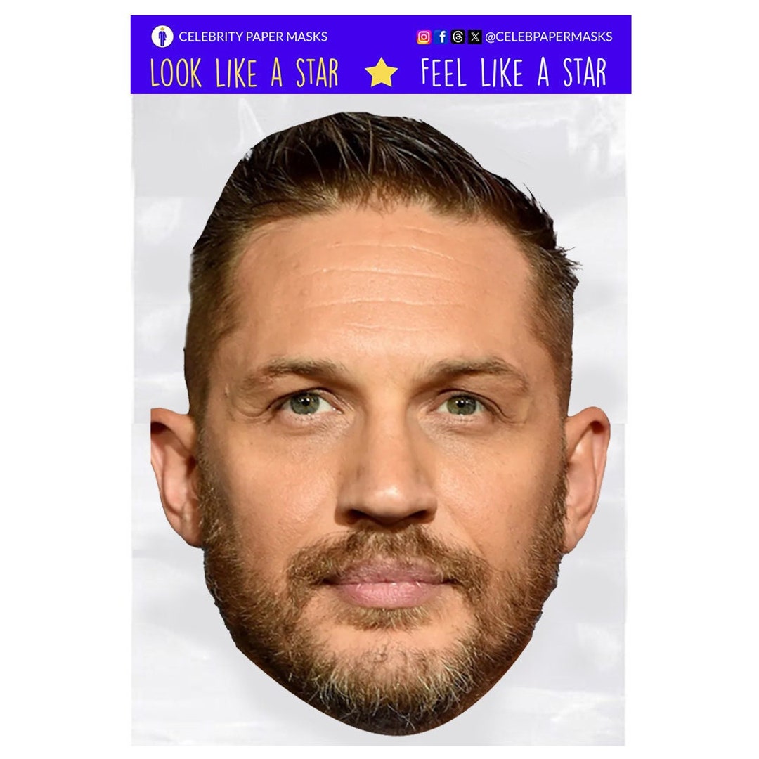 Tom Hardy Celebrity Face Mask - Etsy