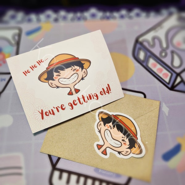 One Piece Anime Birthday Card - Etsy