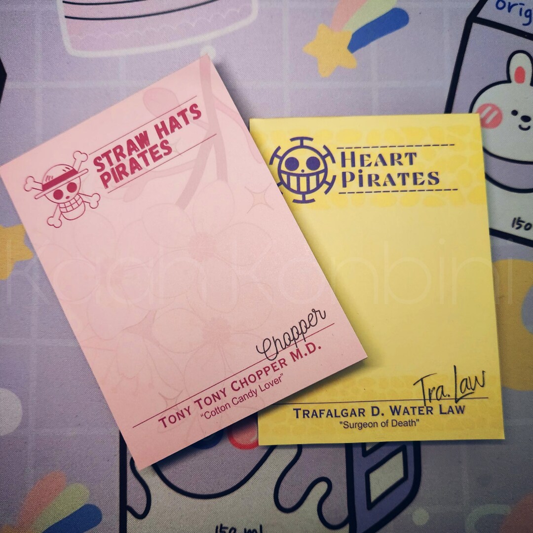 Pirate Doctor Anime Notepads 4 X 5 Vertical 100 Pages - Etsy