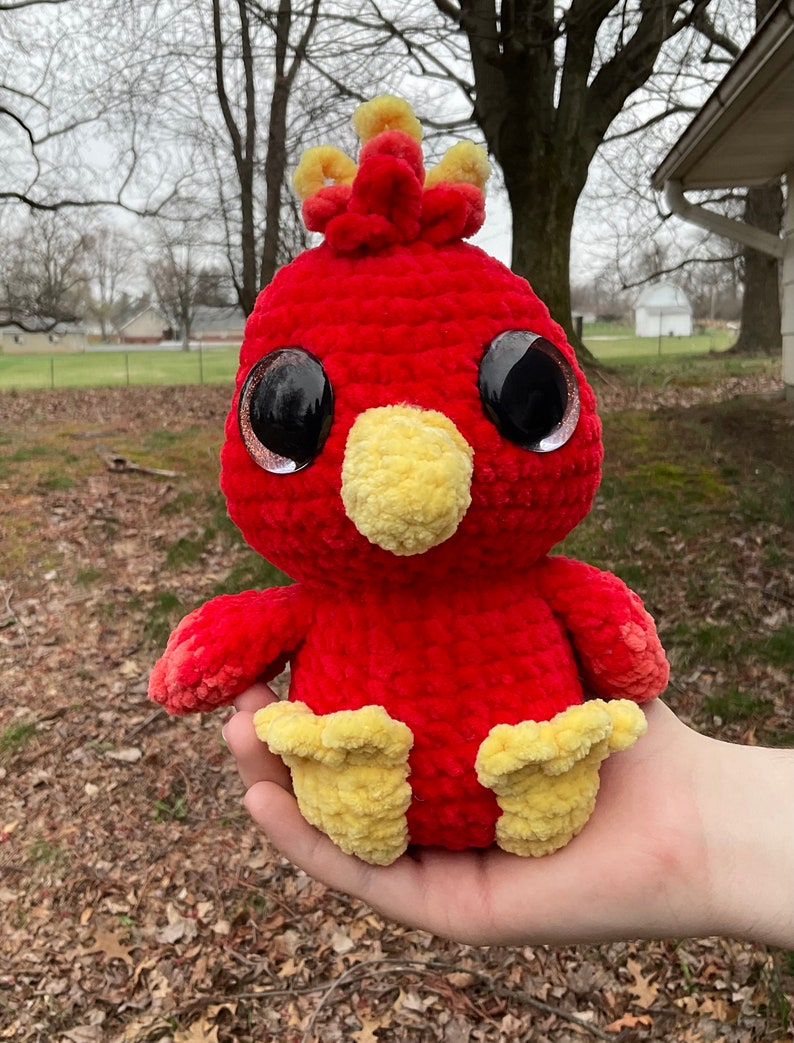 Hand Made Phoenix Mystical Bird Crochet Plushie Stuffed Animal - Etsy