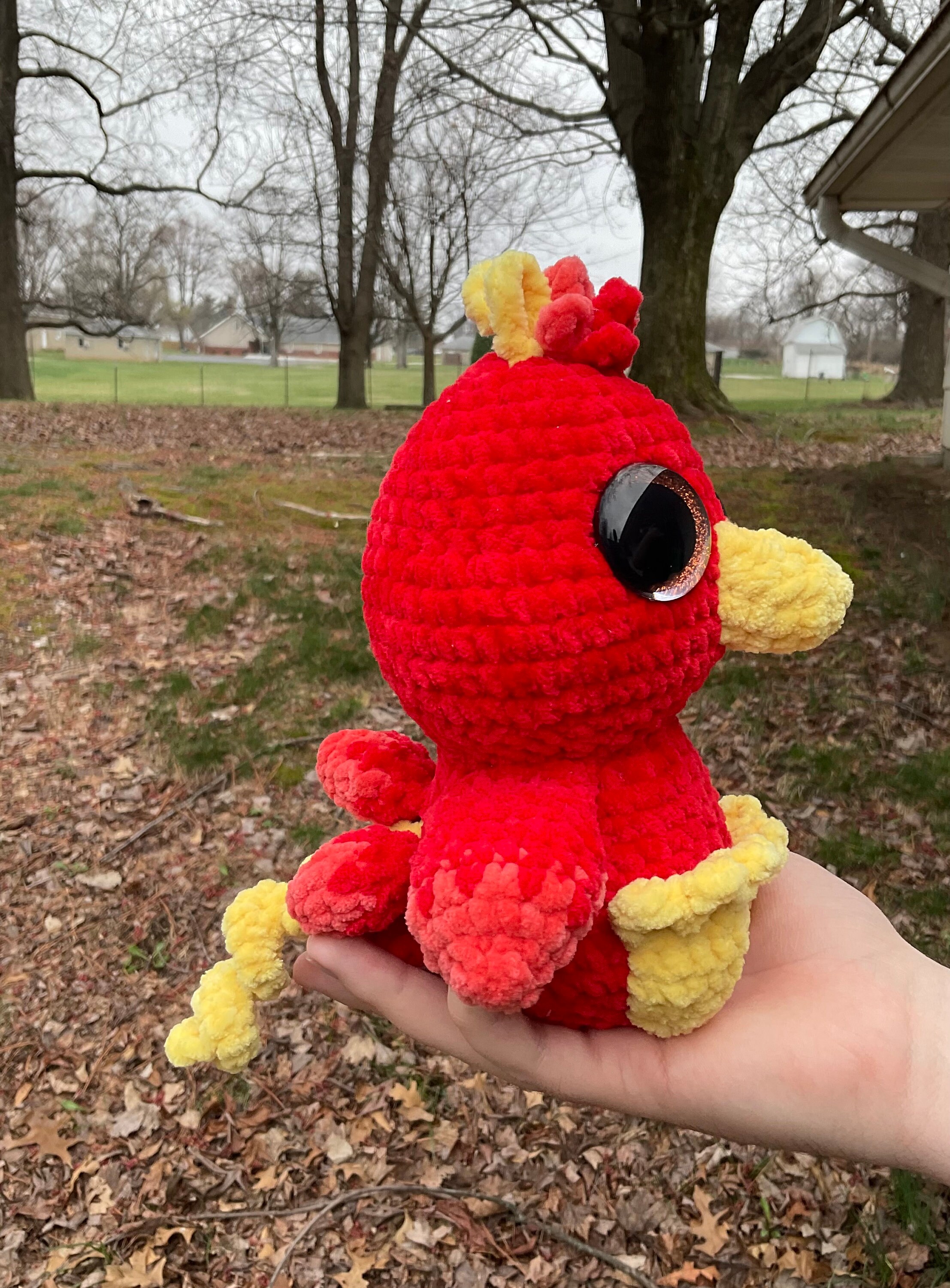 Hand Made Phoenix Mystical Bird Crochet Plushie Stuffed Animal - Etsy