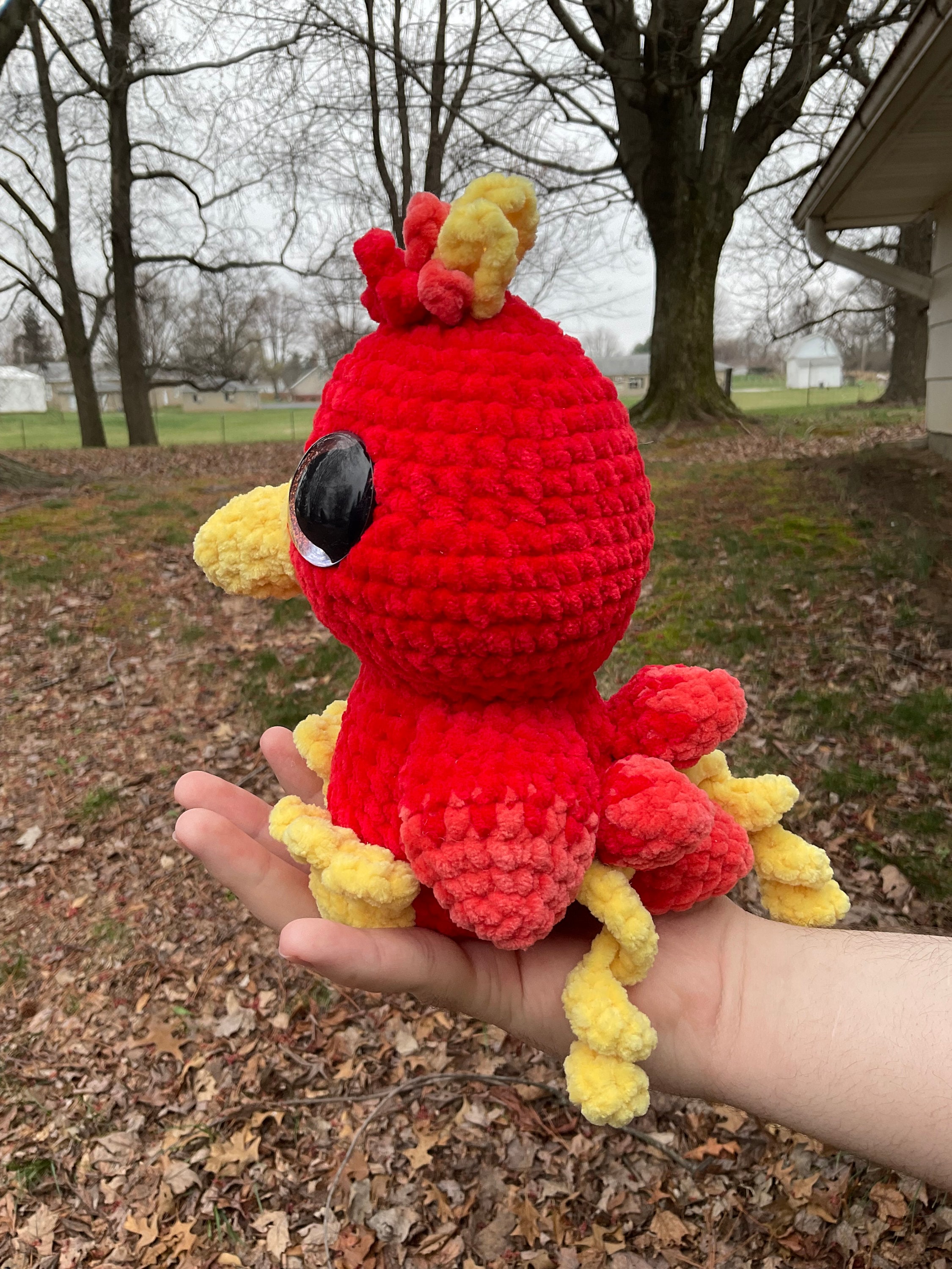 Hand Made Phoenix Mystical Bird Crochet Plushie Stuffed Animal - Etsy