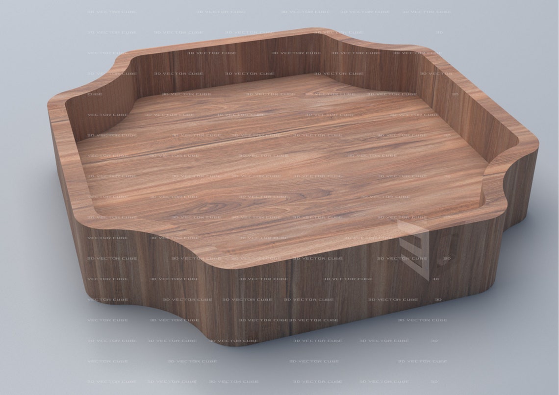 10-wooden Tray Design Bundle for CNC Milling/3d Printing ( Ai, Dxf, Pdf ...