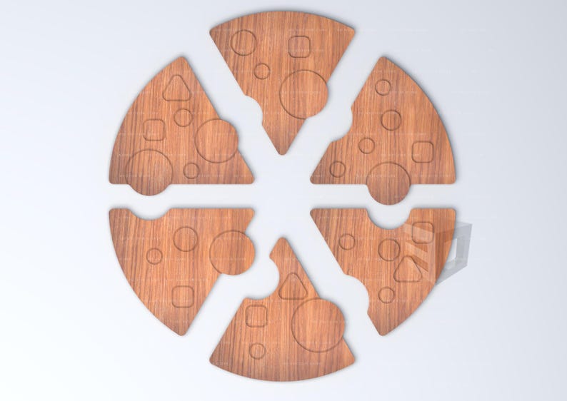 Puzzle Coaster CNC Files: Circular Wood Design (digital Download) - Etsy
