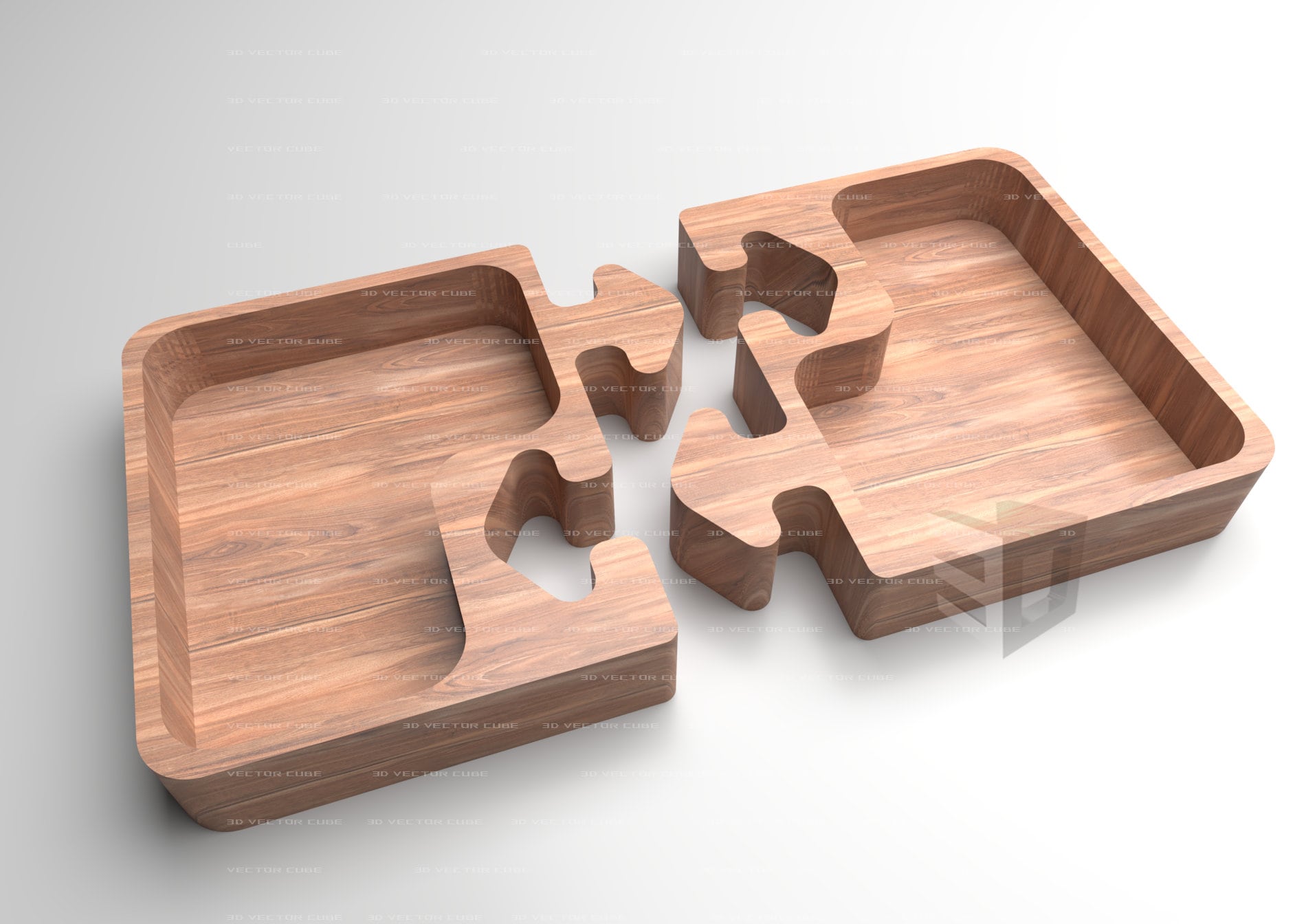 10-wooden Tray Design Bundle for CNC Milling/3d Printing ( Ai, Dxf, Pdf ...