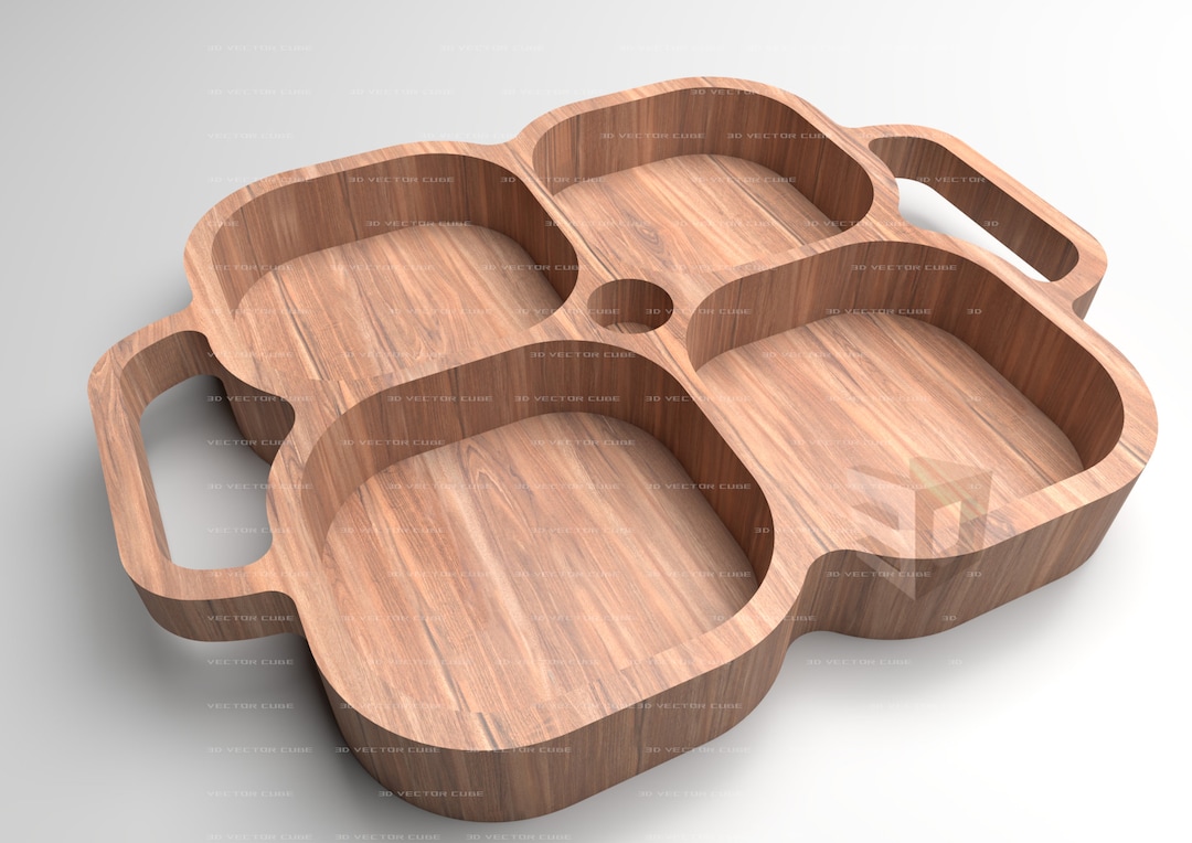 Wooden Tray Design | Files for CNC Machining(.ai, .dxf, .pdf, .eps ...