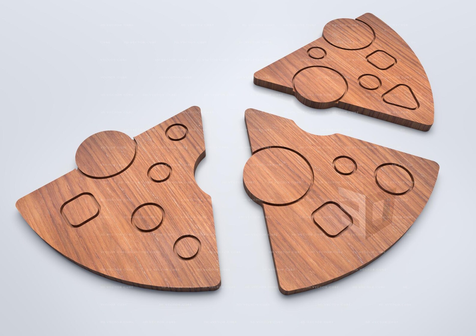 Puzzle Coaster CNC Files: Circular Wood Design (digital Download) - Etsy