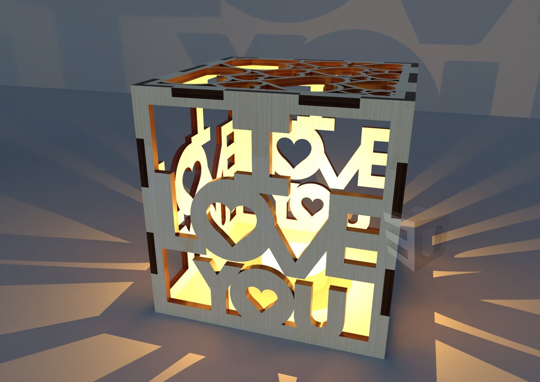 Valentine Light Box-2, Shadow Box Vector Files for Making Light or ...