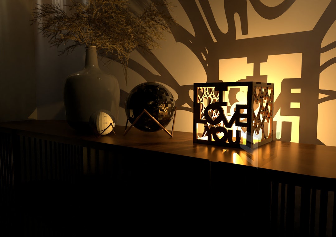Valentine Light Box-3, Shadow Box Vector Files for Making Light or ...