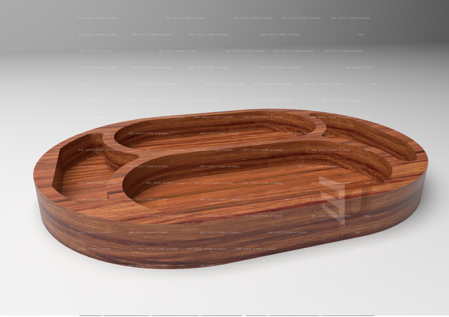 Wooden Tray Design for CNC Milling/3d Printing ( Ai, Dxf, Pdf, Eps, Obj ...