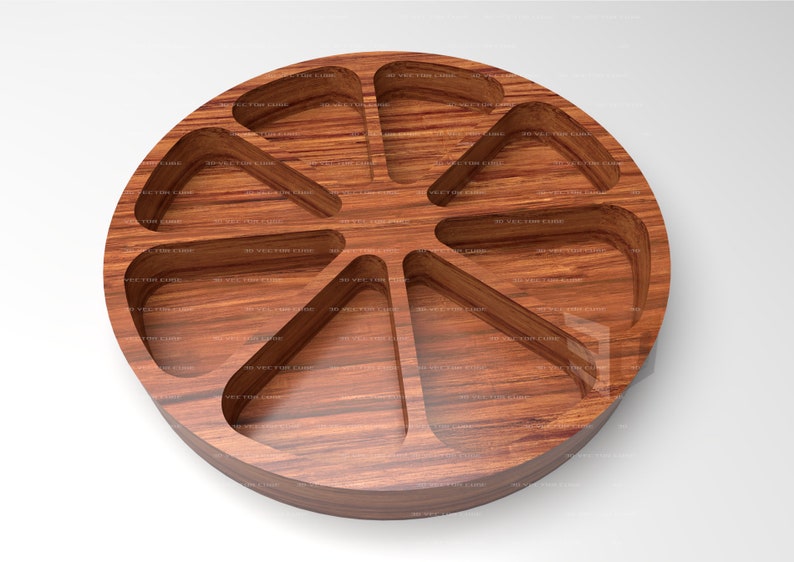 6-wooden Tray Design Bundle for CNC Milling/3d Printing Ai, Dxf, Pdf ...