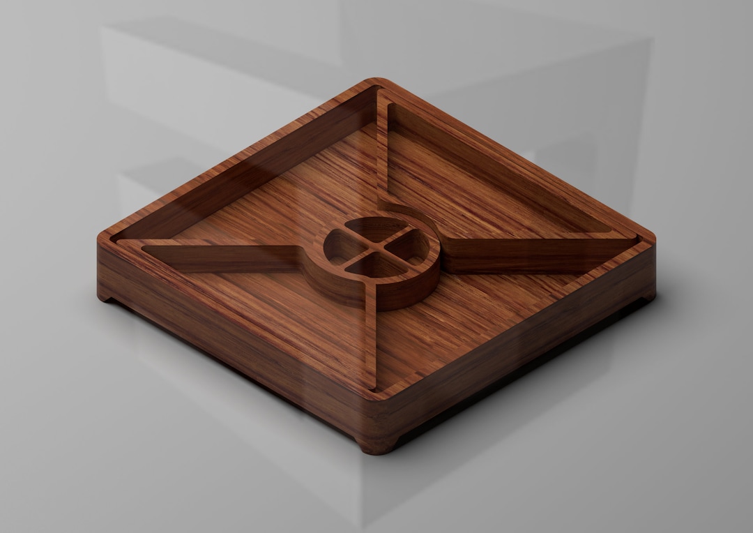 Square Wooden Tray Design , for CNC Machining, (.ai, .dxf, .eps, .pdf ...