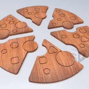 Puzzle Coaster CNC Files: Circular Wood Design (digital Download) - Etsy