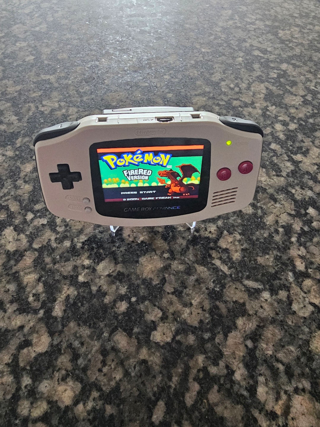 Gameboy Advance IPS 3.0 Custom (GB Gray With Black and Maroon Buttons ...