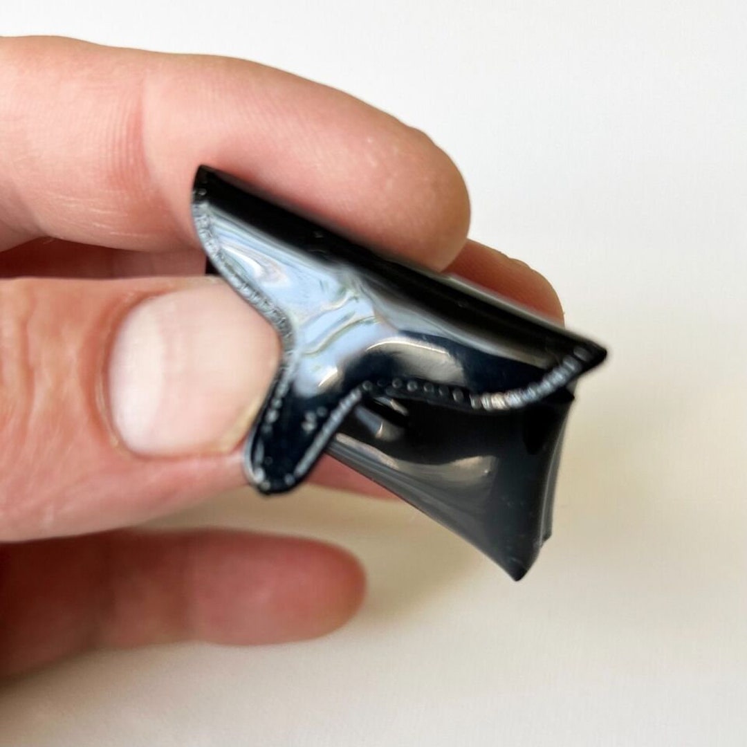 VINTAGE BARBIE / Premier Tog Black Patent Envelope Bag / Vinyl / Minty ...