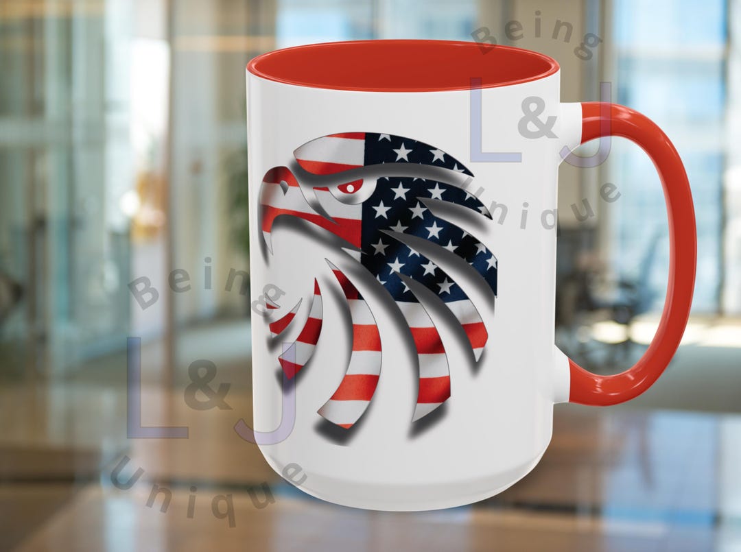 Bald Eagle Mug, Patriotic Wildlife Bald Eagle Coffee Mug, Eagle Coffee ...