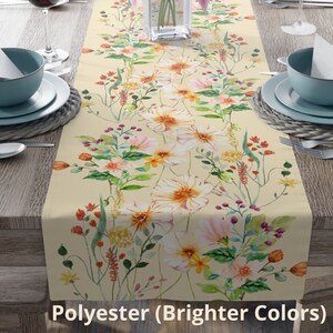 Wildflower Table Runner, Floral Table Runner, Spring Table Runner, Gift ...