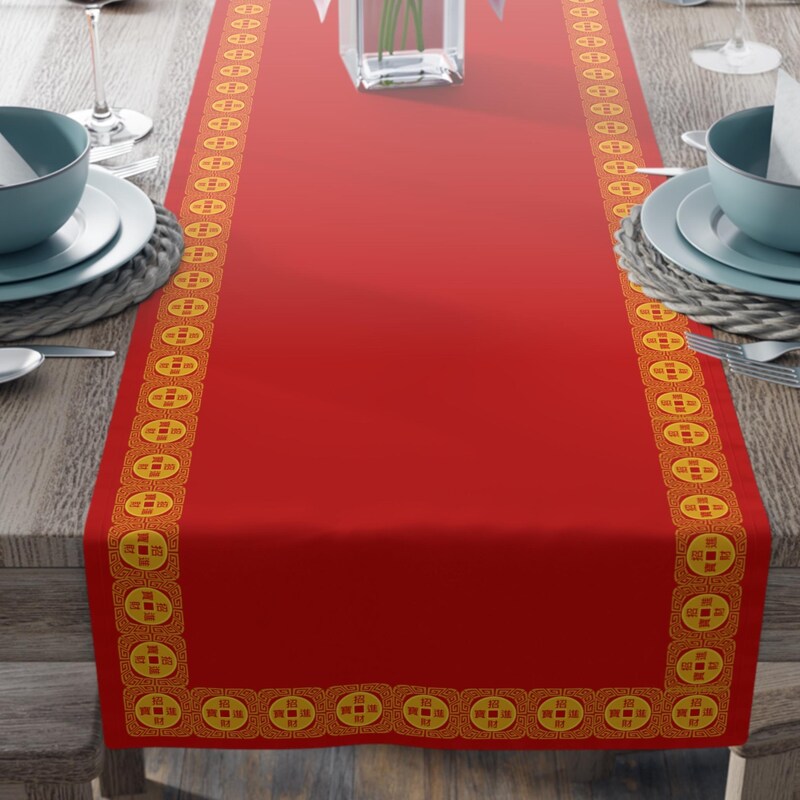 Asian Table Runner - Etsy