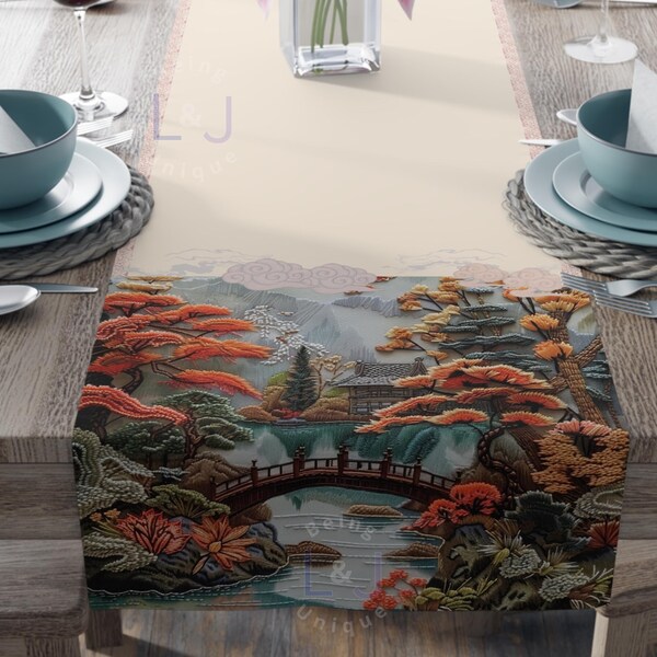 Japanese Table Runner - Etsy