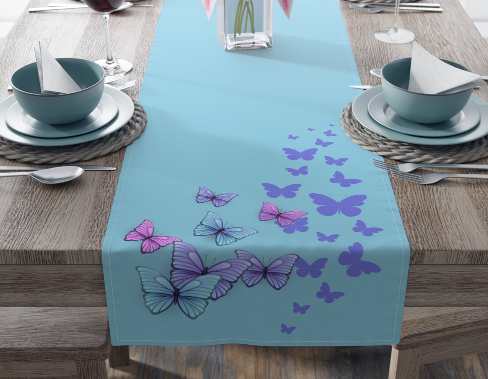 Butterfly Table Runner, Nature Table Runner, Spring Table Clothes, Gift ...