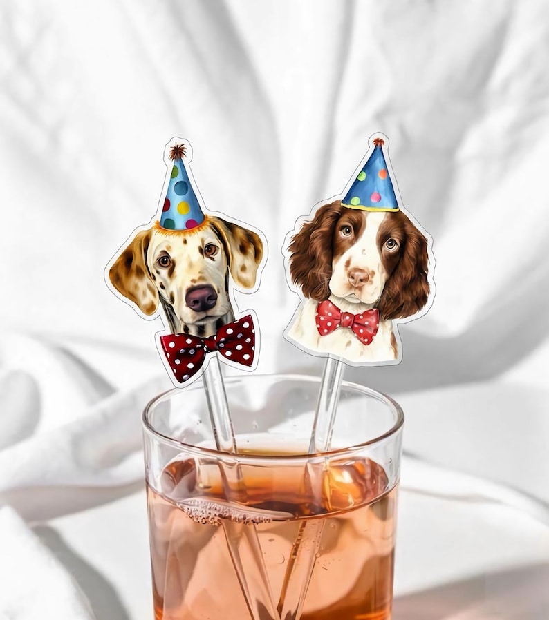 Birthday Dog Clipart Bundle | Watercolor Puppy Party PNG (instant ...