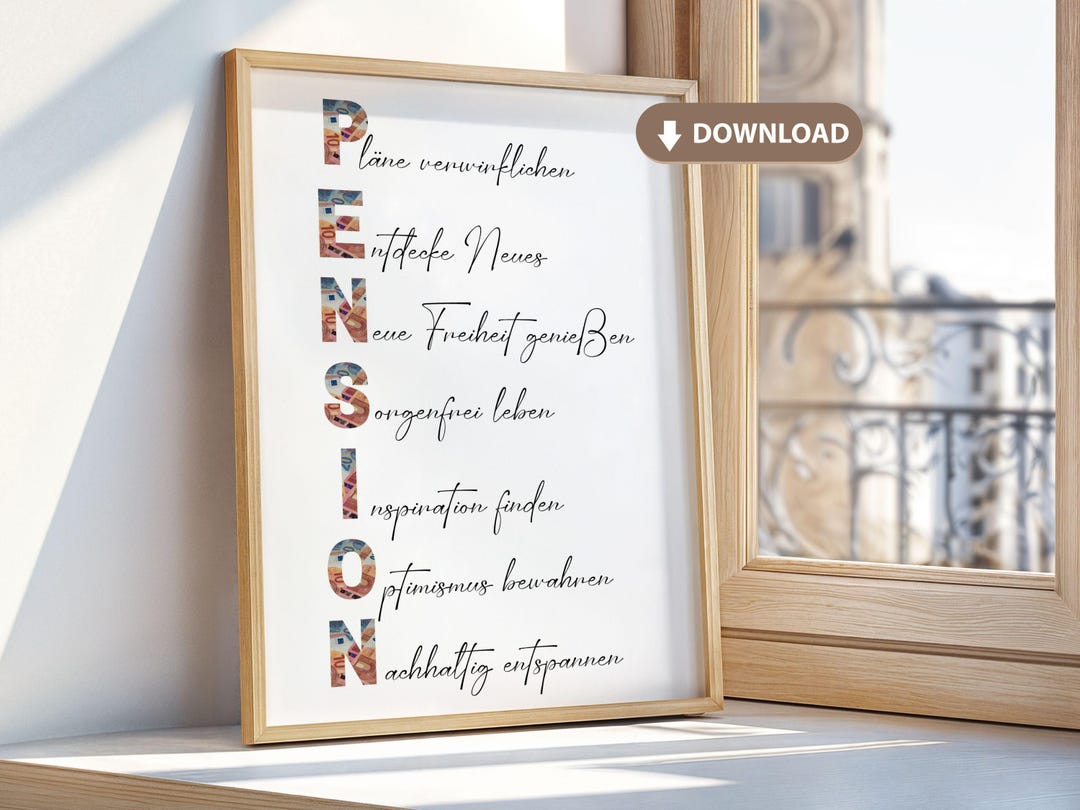 Pension Money Gift Gift Template for Colleagues Man and Woman to Print ...