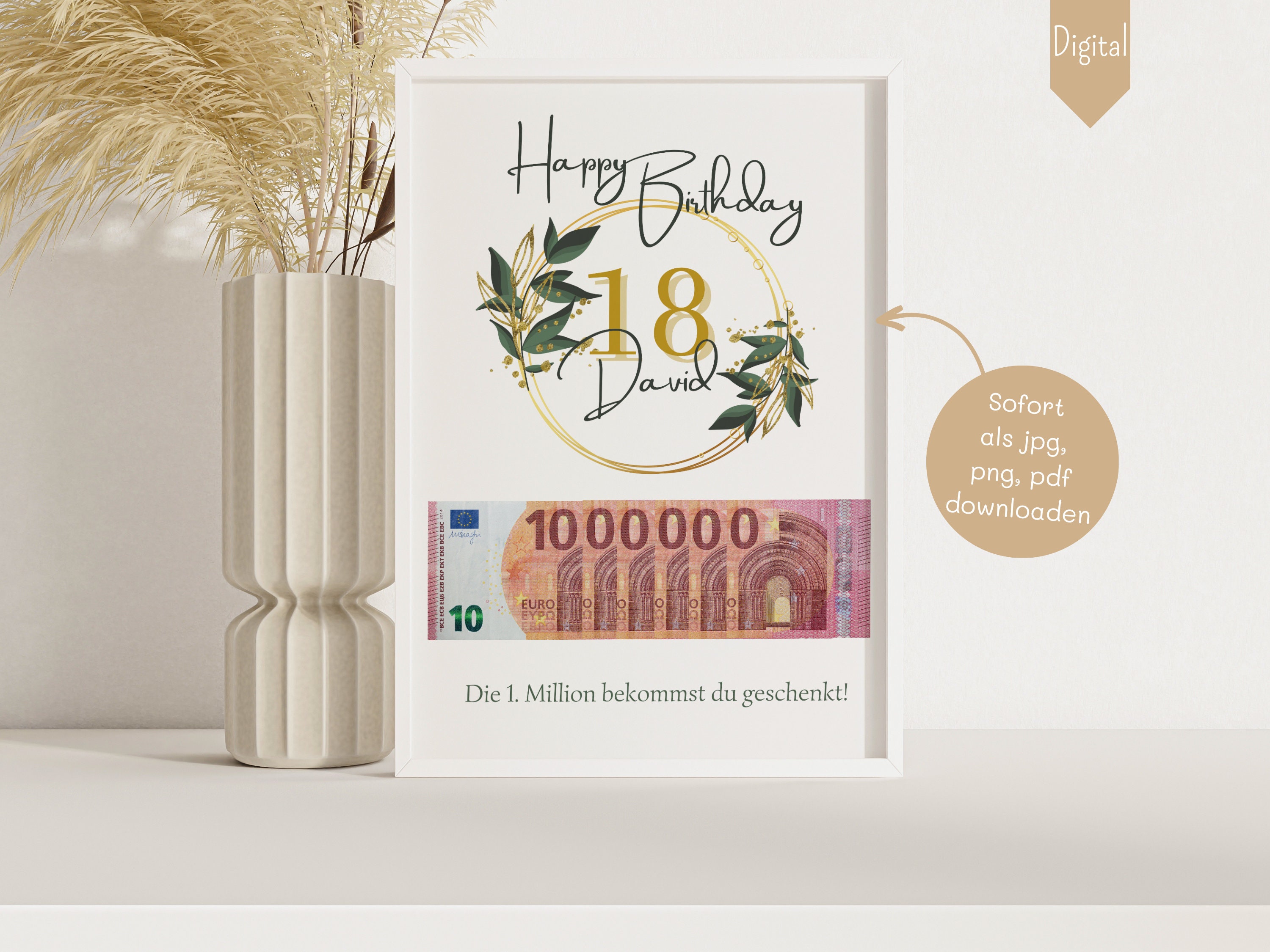Money Gift 18th Birthday Personalized Money Gift Birthday Gift Son DIY ...
