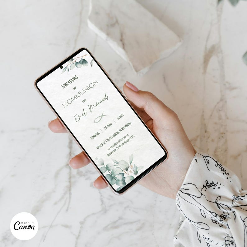 Communion Invitation, Digital Communion Invitation for Boys ...