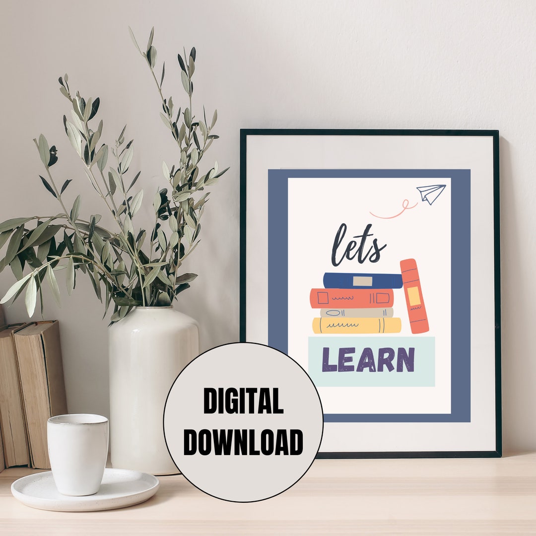 Lets Learn Classroom Printable Wall Art Poster - Etsy UK