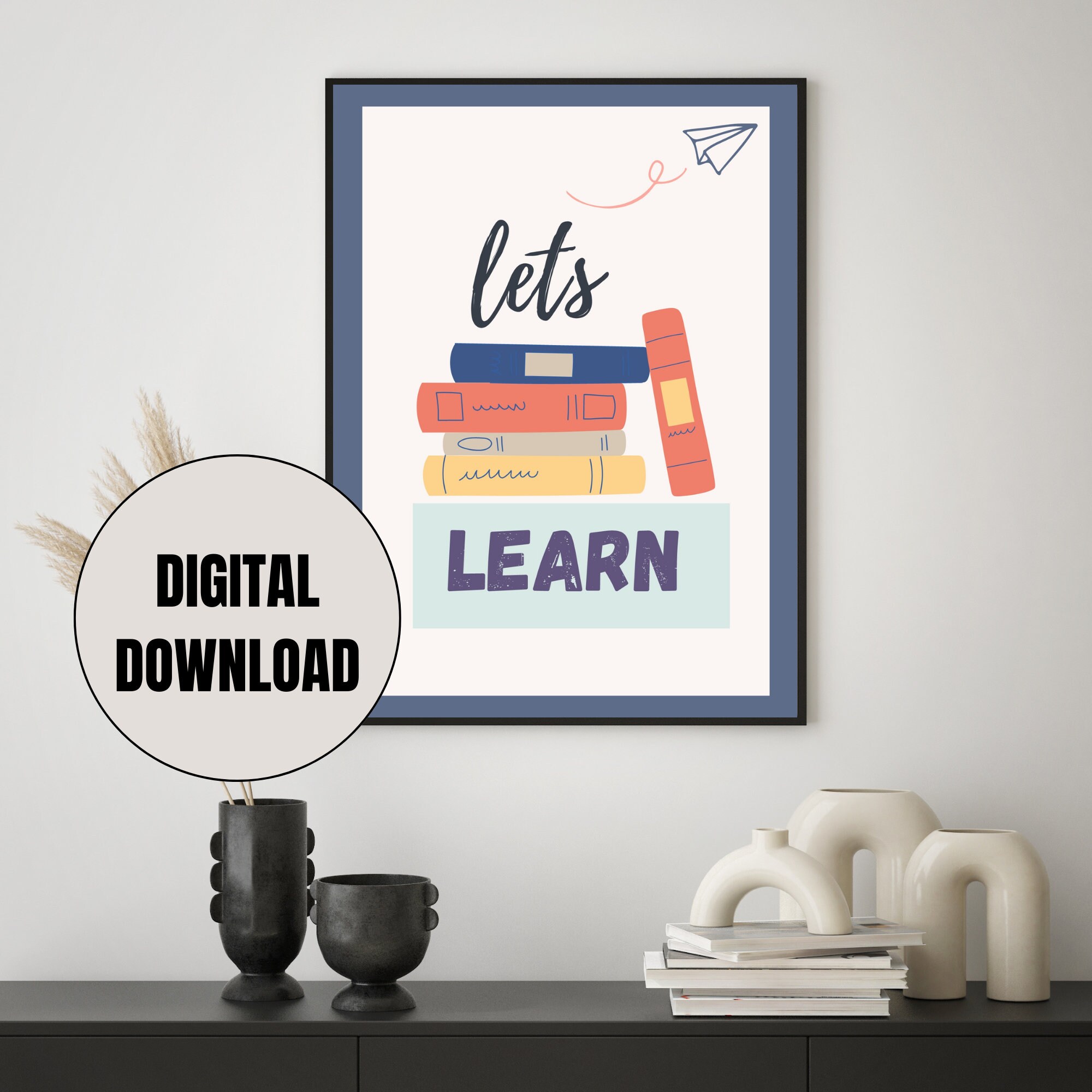 Lets Learn Classroom Printable Wall Art Poster - Etsy