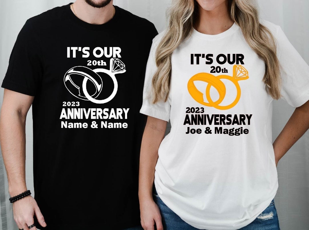 It's Our Anniversary Couple Shirt, Custom Couple Anniversary Tee ...