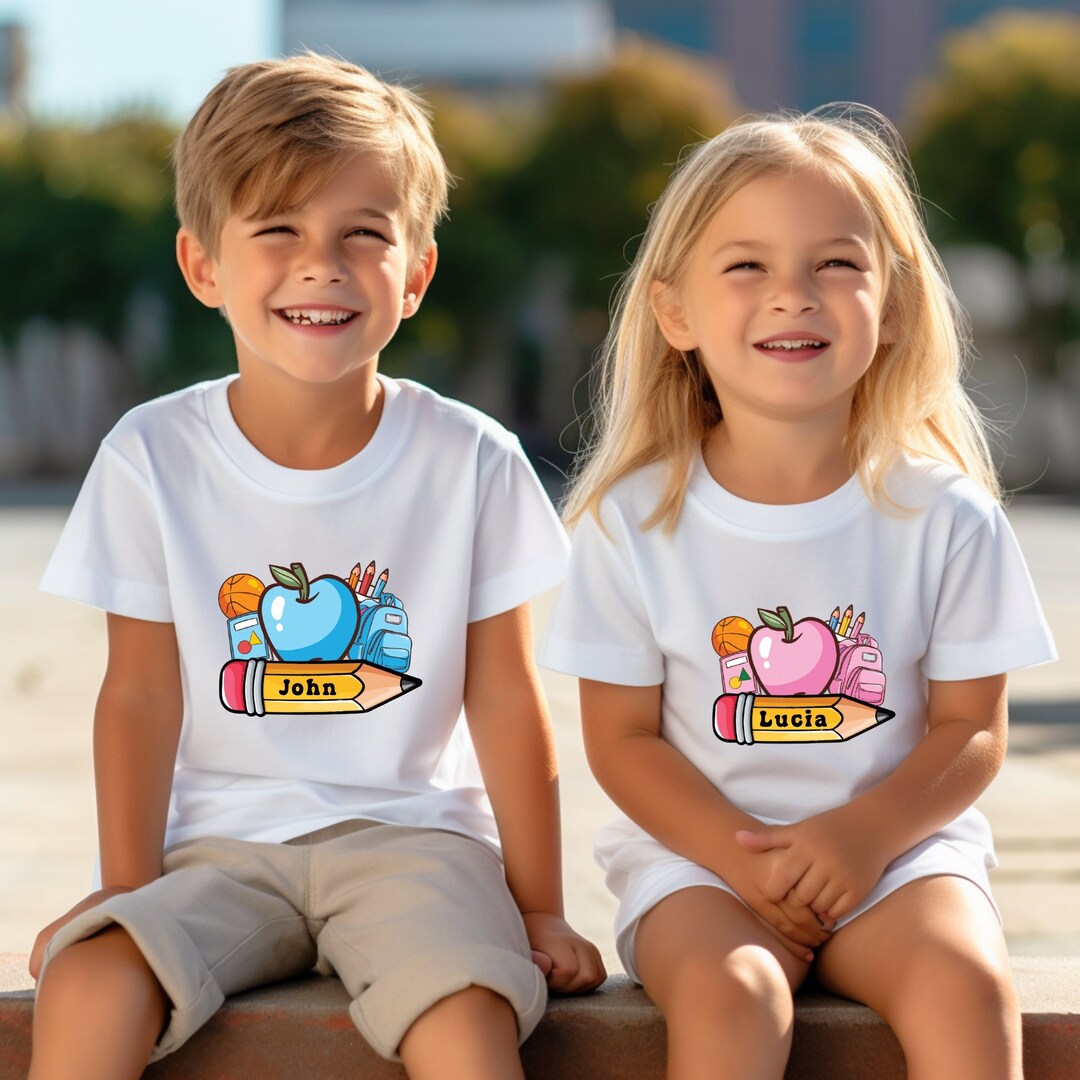 Personalized Back to School Shirt: Custom Name Kids Tee - Etsy