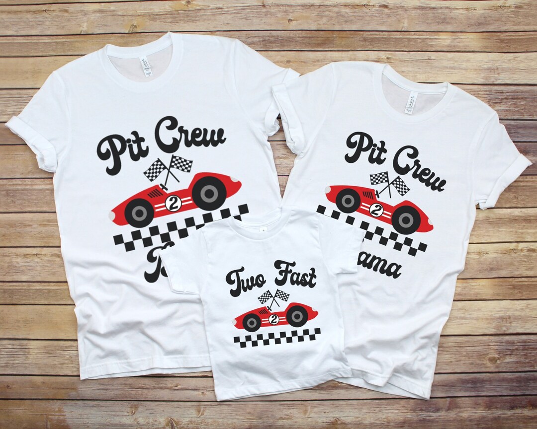 Two Fast Pit Crew Birthday Shirt, Racing Family Matching Shirt, Two ...