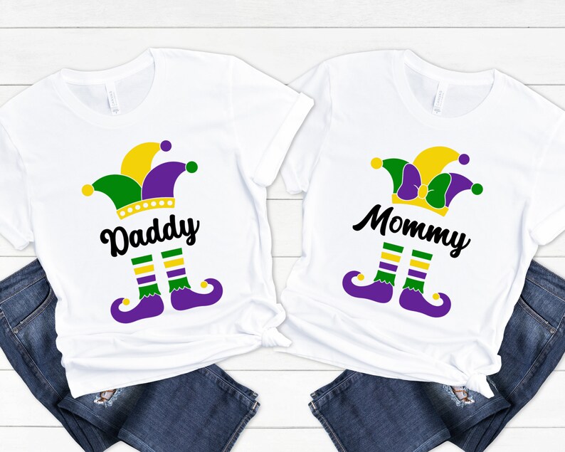 Personalized Mardi Gras Shirt: Jester Hat Carnival Family Shirts - Etsy
