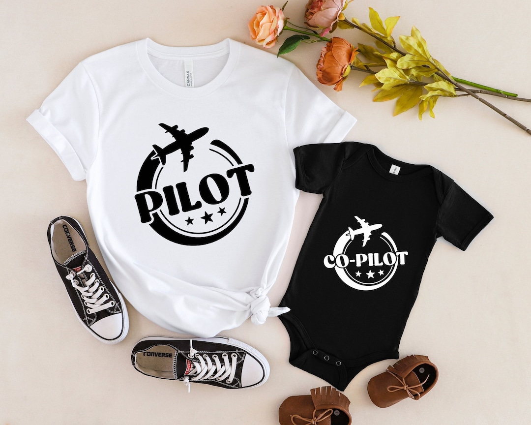Pilot and Co-pilot Matching Father and Son Shirts, Dad and Kids Shirt ...