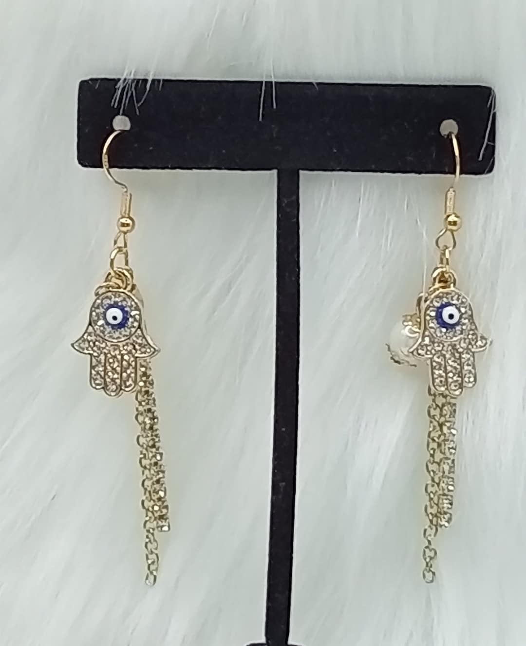 Hamsa Hand Evil Eye Earring, Statement Piece, Silver or Gold Plated ...