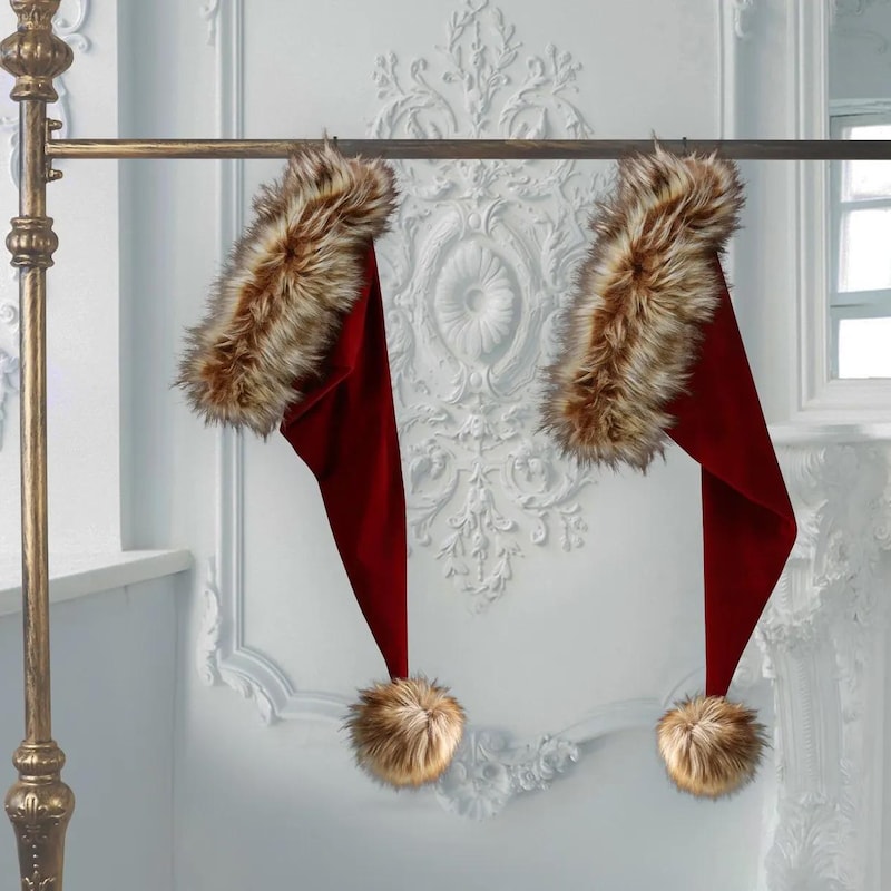 Mens Santa Hat Brown Fur - Etsy