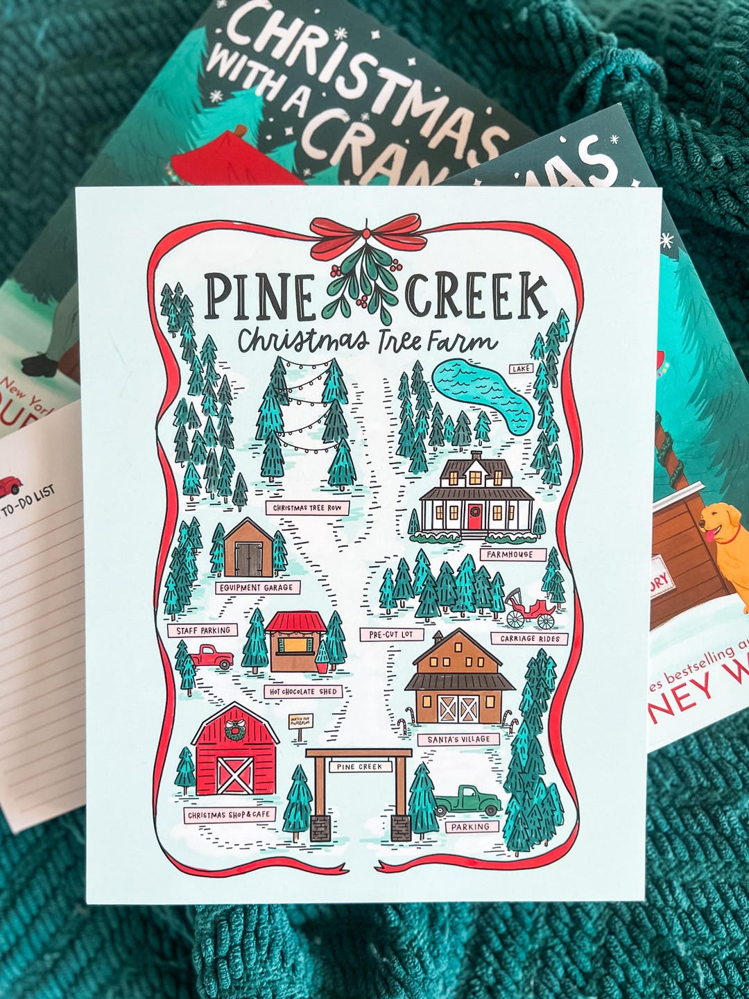 8 X 10" Pine Creek Tree Farm Map Art Print - Etsy