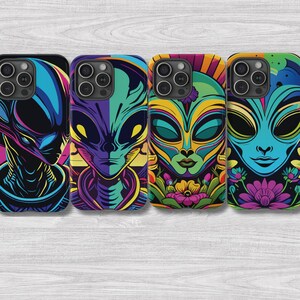 Alien Portrait Phone Case: Fantasy Space Art, iPhone & Samsung - Etsy