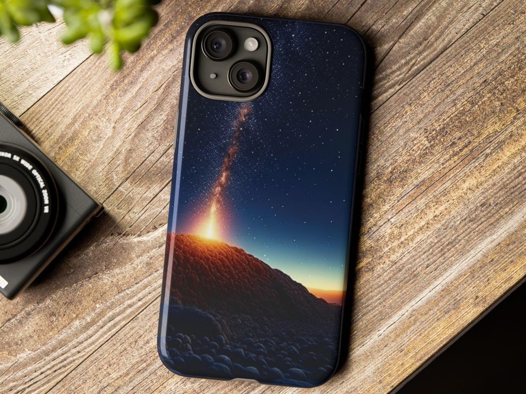 Meteor Crash Sunset Case Design for iPhone 15, Colorful iPhone 15 Pro ...