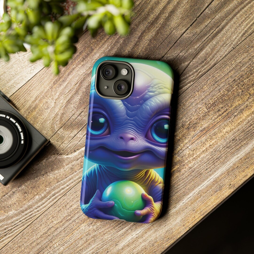 Cute 3d Alien Art Phone Case for All Devices, Space Themed Phone Models ...