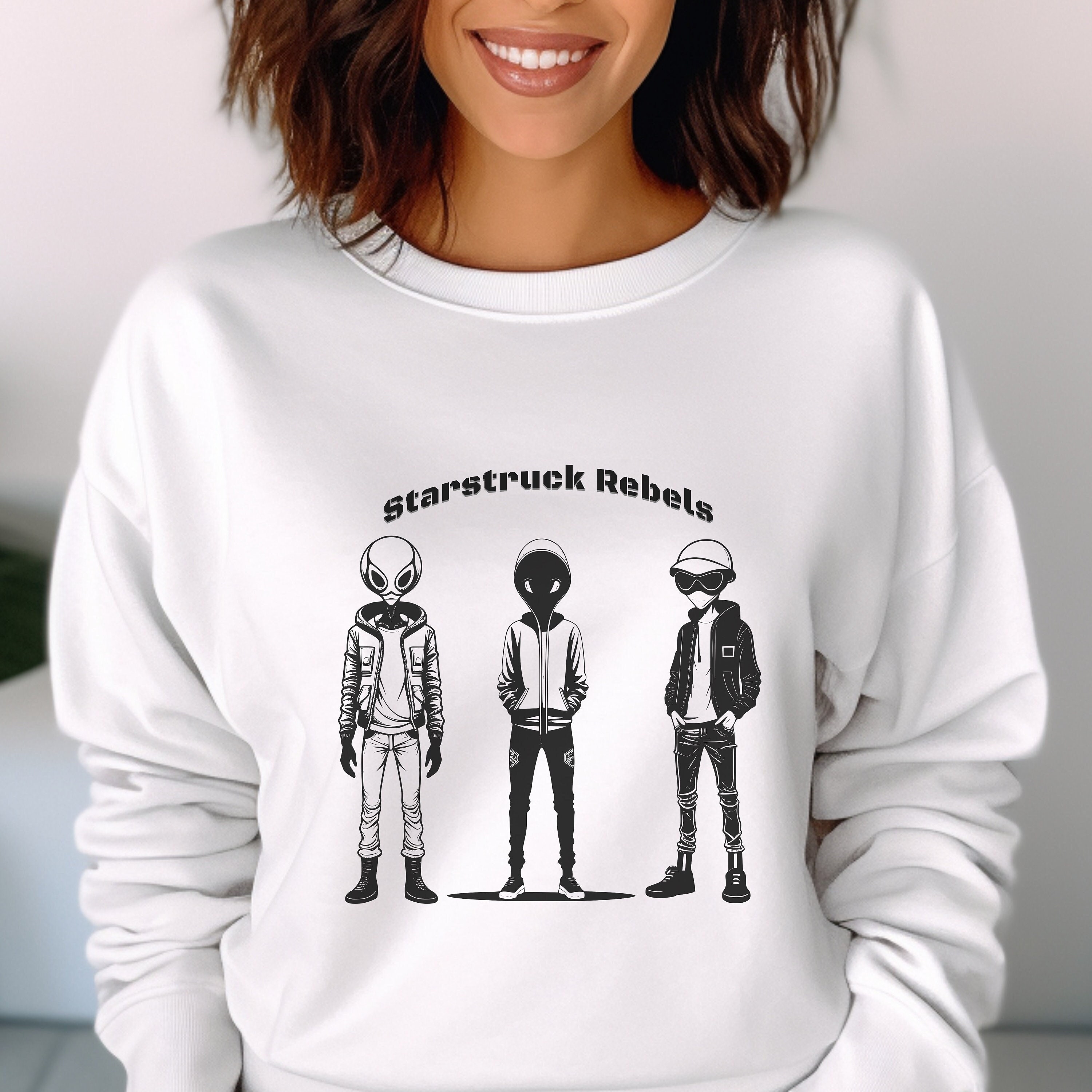 Unisex Alien Patterned Family Group Tees, Space Themed Hoodie ...