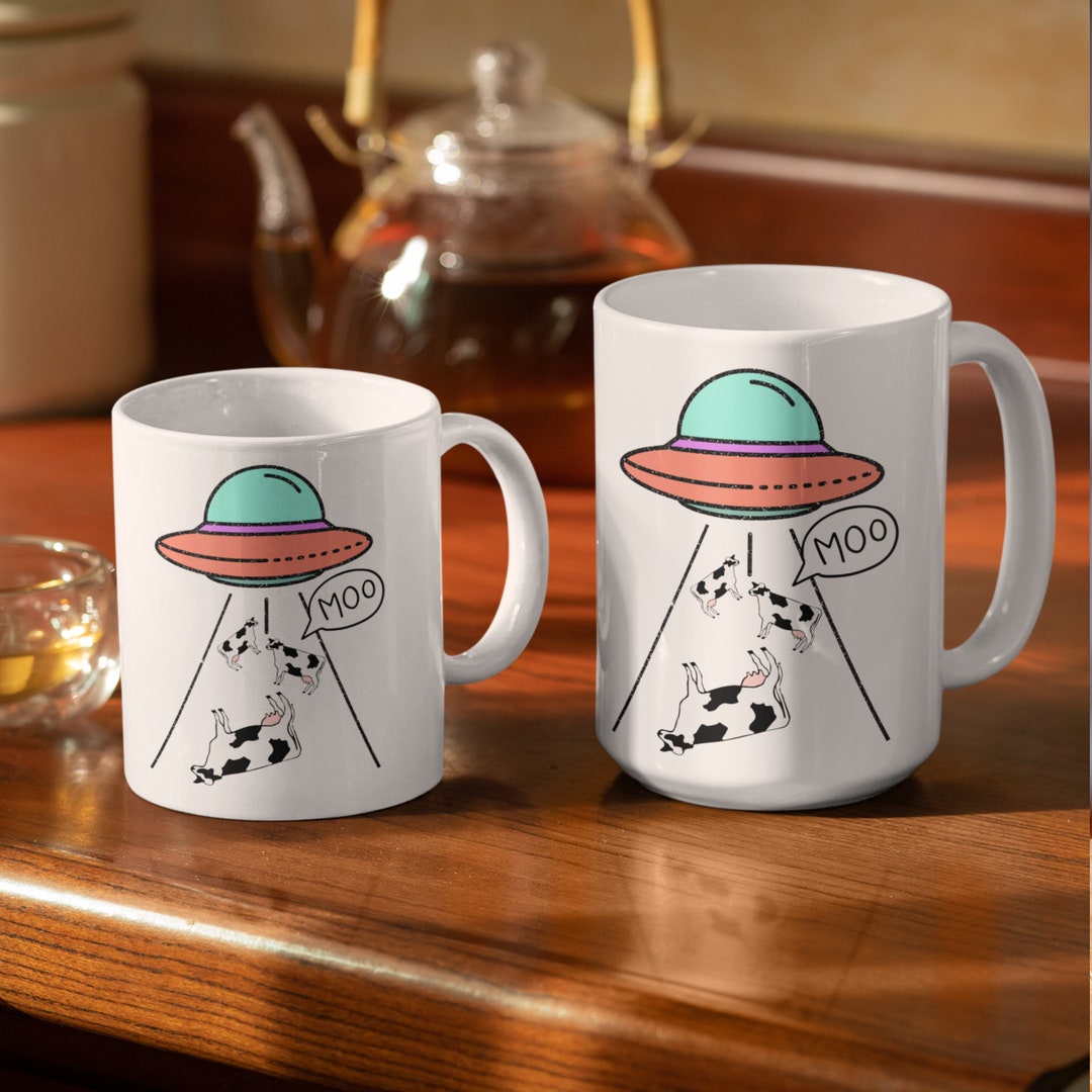 UFO Space Themed Coffee Mug, Ceramic 11oz 15oz 20oz Coffee Mugs, Large ...