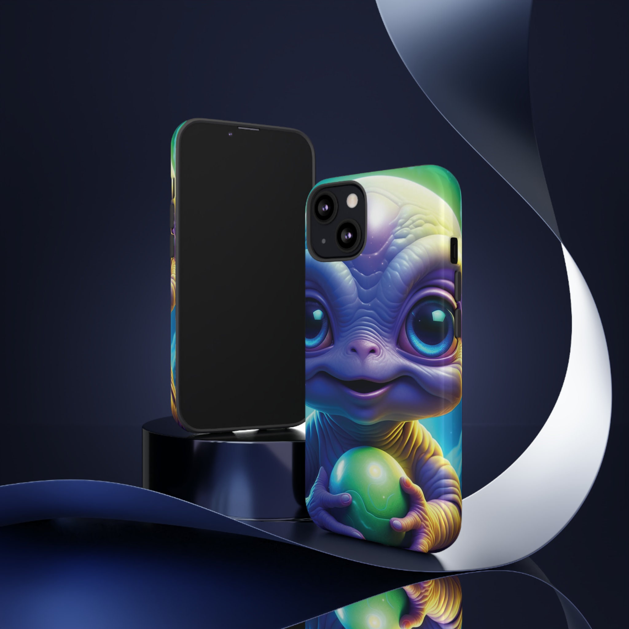 Cute 3d Alien Art Phone Case for All Devices, Space Themed Phone Models ...