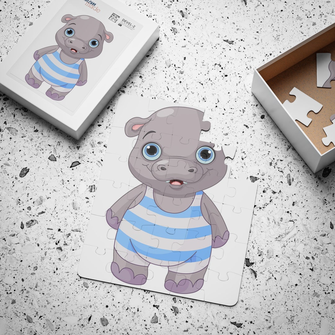 Baby Hippo 30 Piece Puzzle, Kids' Puzzle, 30-piece, Puzzles for Fun - Etsy