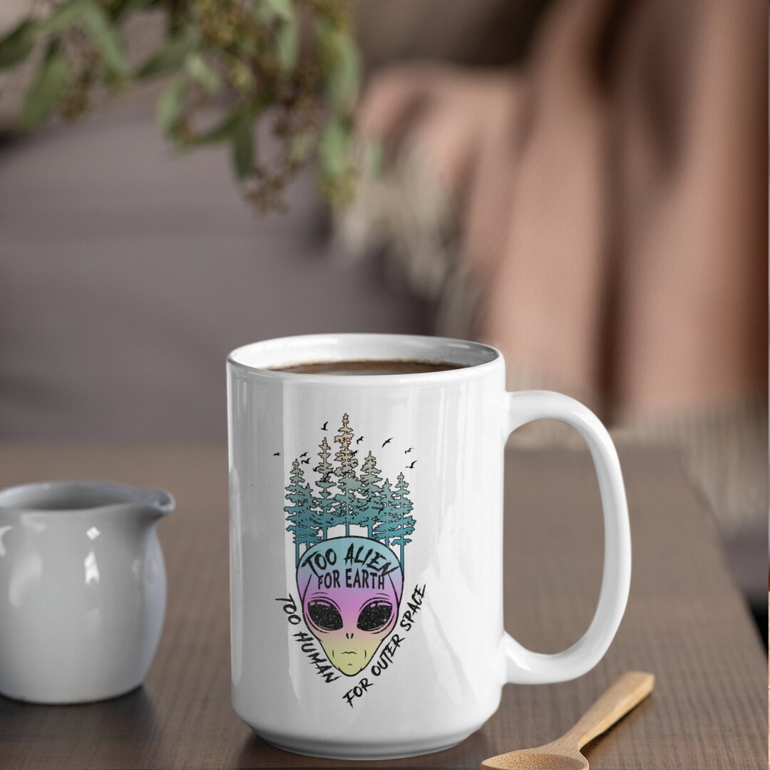 Alien Space Themed Coffee Mug, Ceramic 11oz 15oz 20oz Coffee Mugs ...