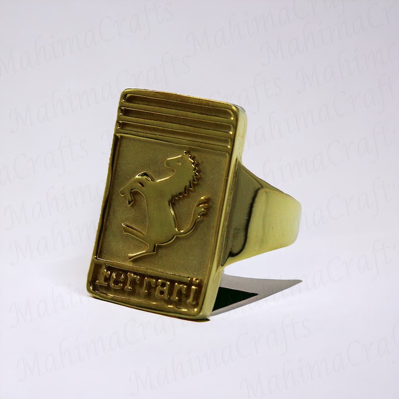 925 Sterling Silver Ferrari Ring Ferrari Ring Yellow Gold - Etsy