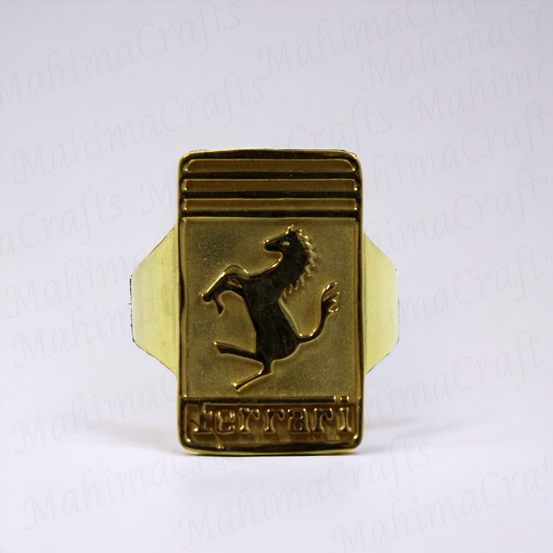 925 Sterling Silver Ferrari Ring, Ferrari Ring, Yellow Gold Plating ...